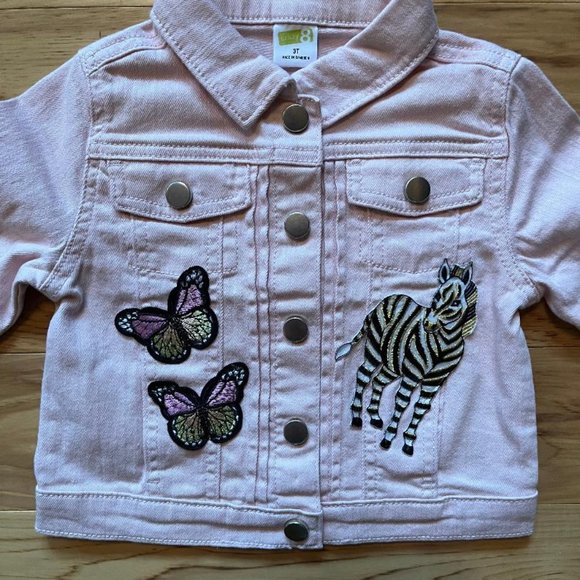 Crazy 8 | Jackets & Coats | Nwt Crazy 8 Girls Pink Jean Jacket 3t Zebra ...